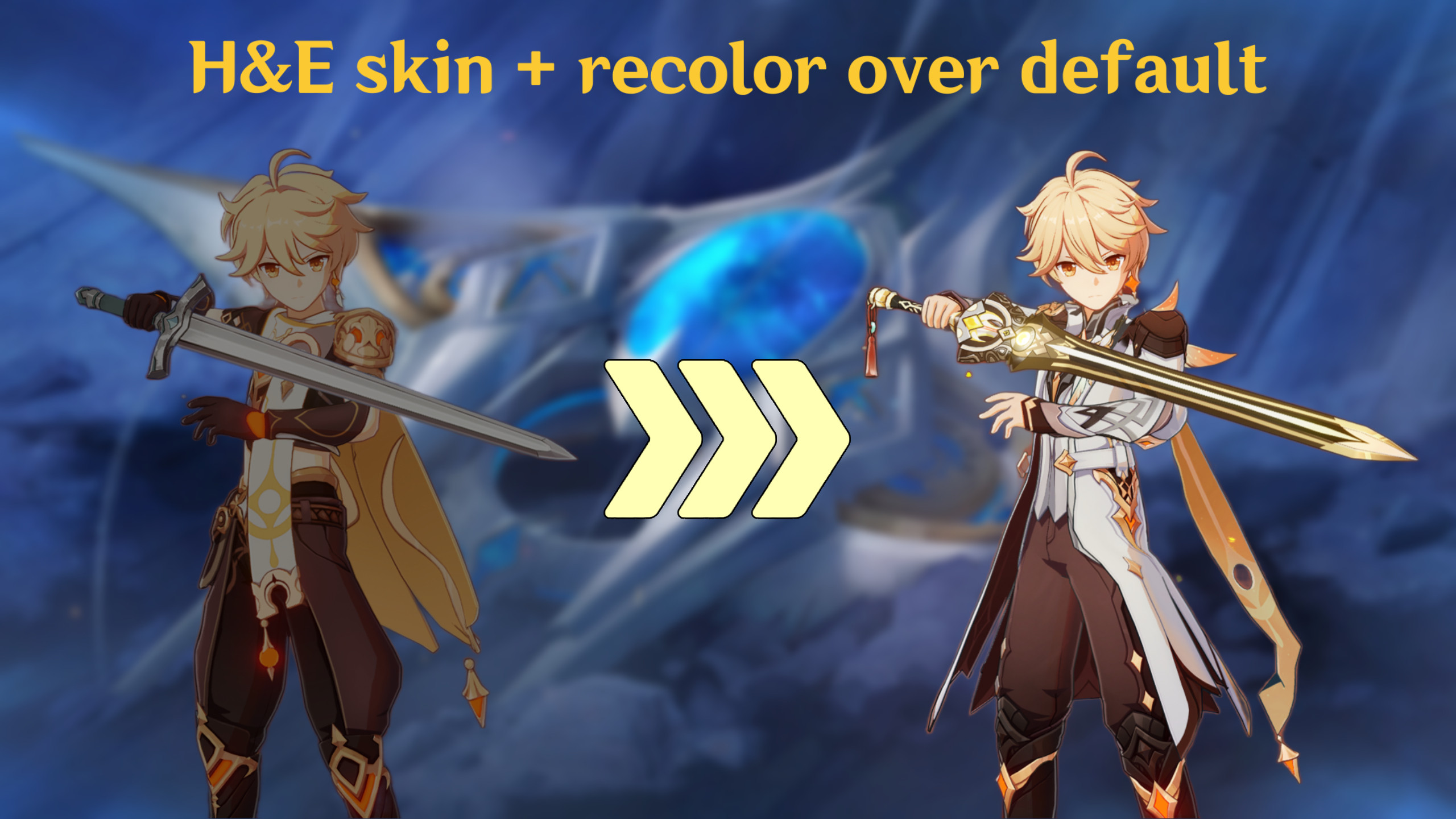 H&E Recolor + Skin Over Default One (Aether) Mod for Genshin Impact | GI Mods