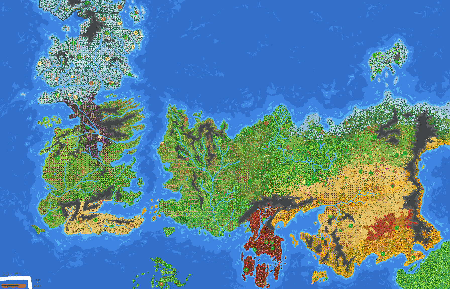 Map of Westeros and Essos(Custom Onomastics) Mod for WorldBox ...
