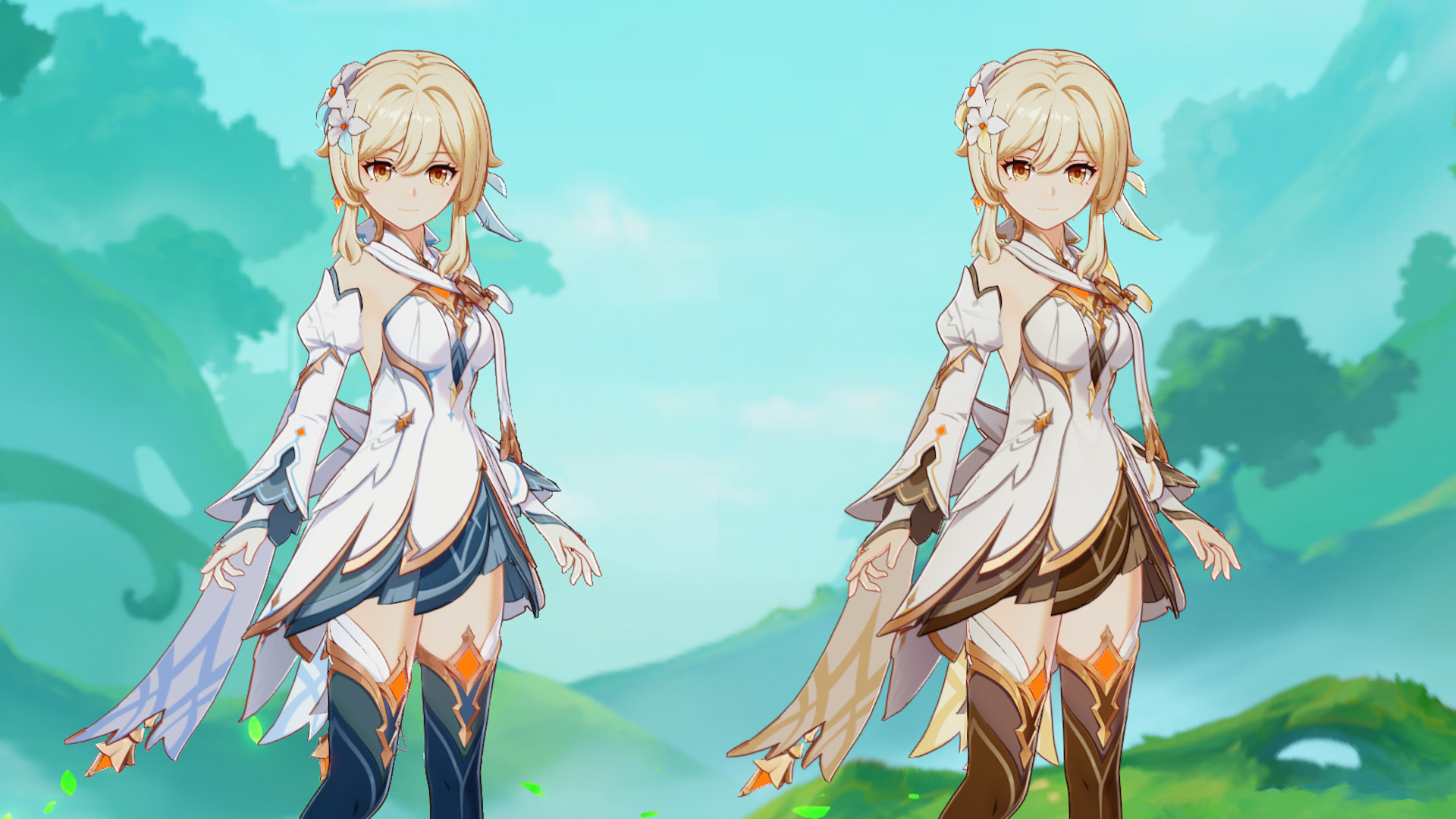 Lumine Skin Recolor Blue + Tweaks Mod for Genshin Impact | GI Mods