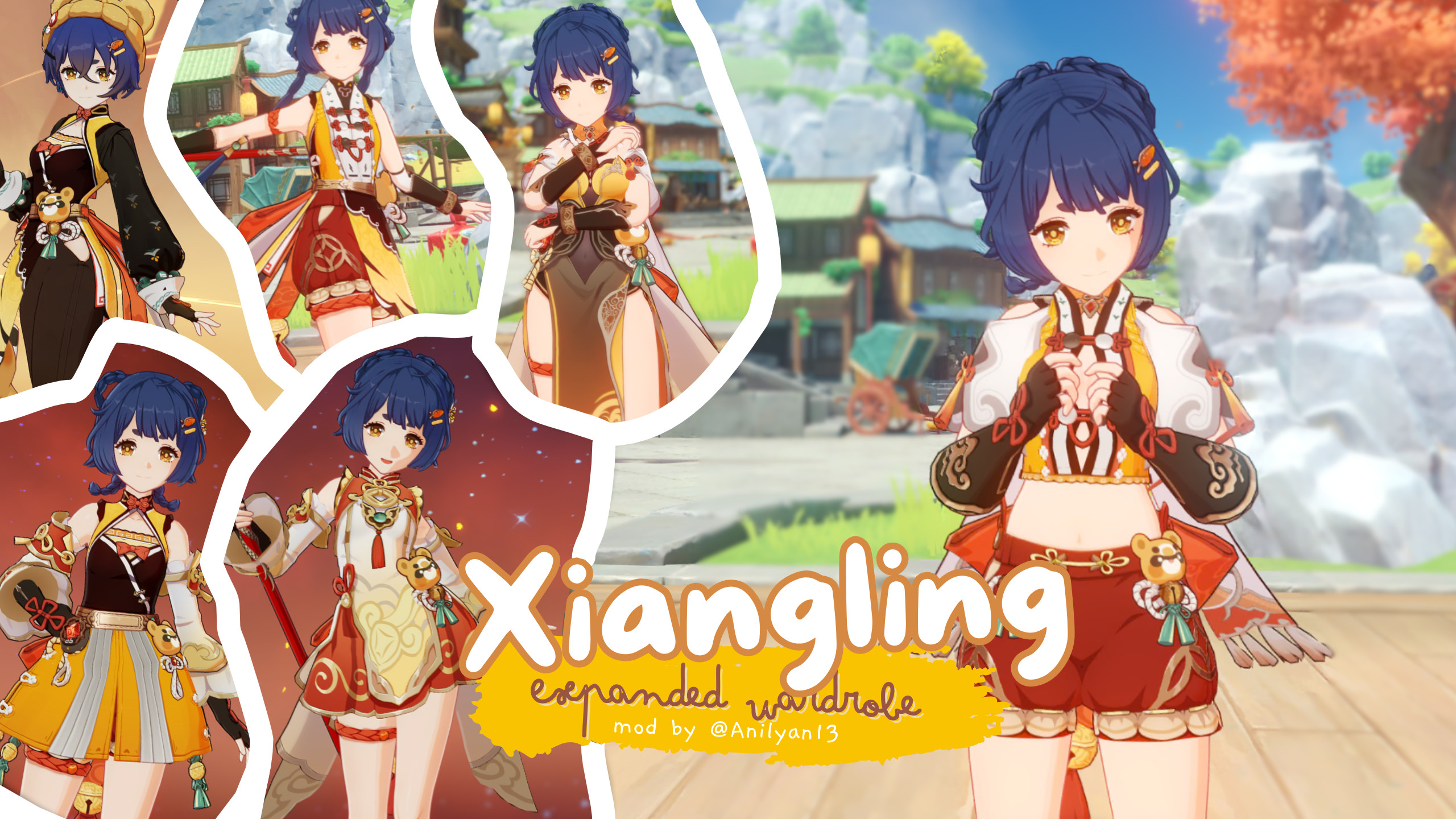 Xiangling Expanded Wardrobe Mod for Genshin Impact | GI Mods