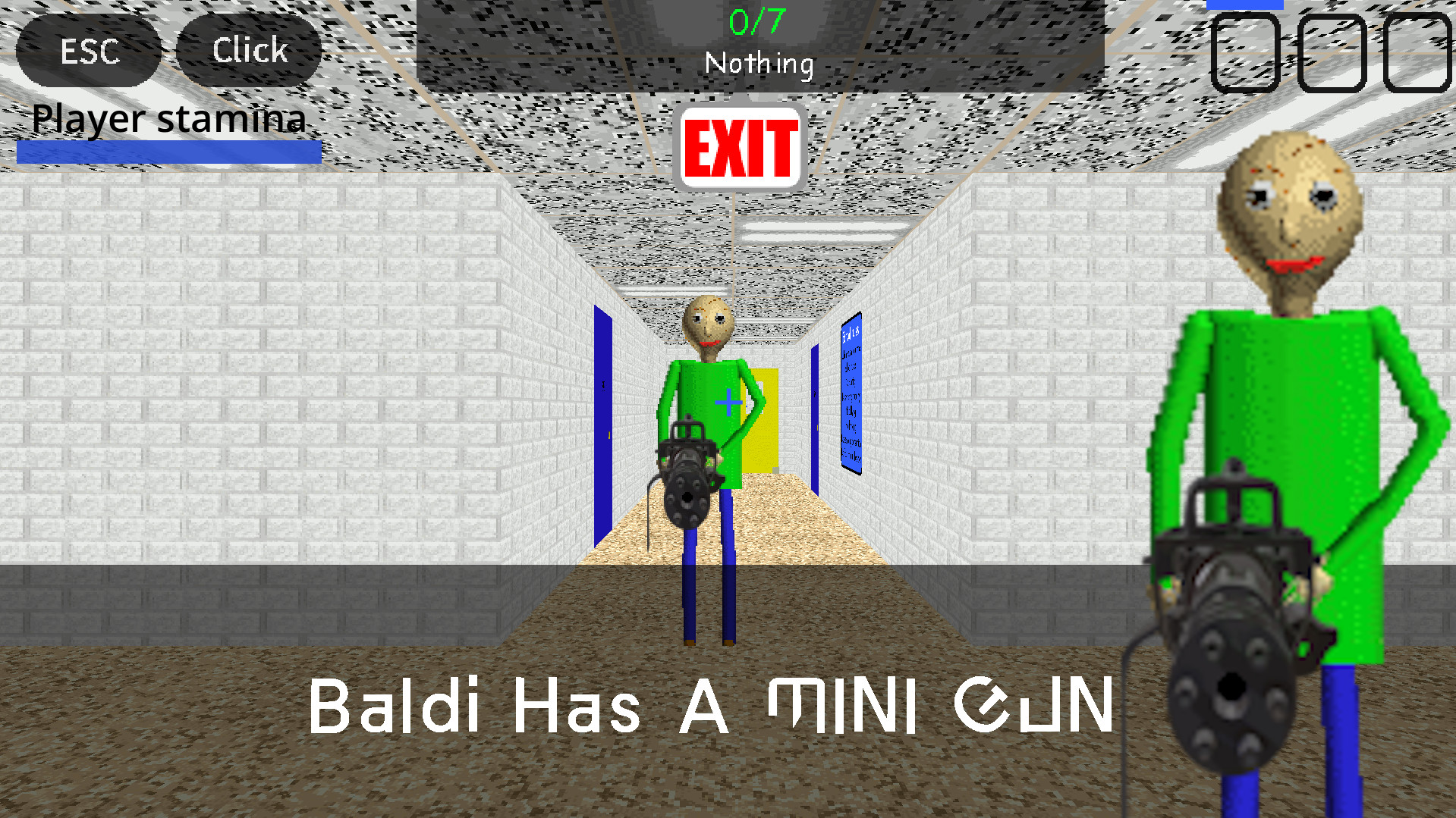 Baldi Has A MINI GUN | Rework Mod for Baldi's Basics | Baldi Mods