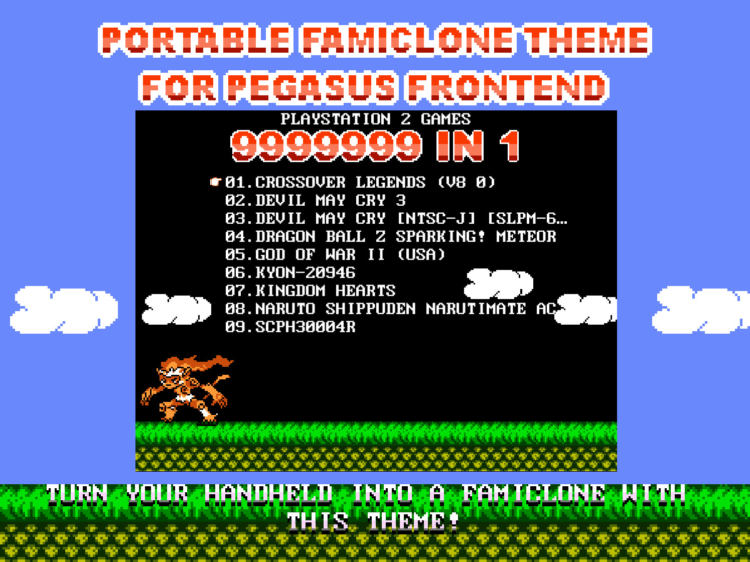 Portable Famiclone Theme for Pegasus Fronted Mod for GameBanana | GB Mods