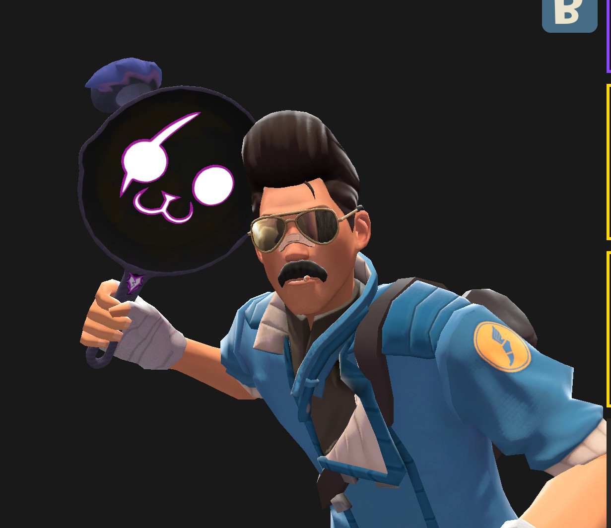 Raven Team Leader Frying Pan Mod for Team Fortress 2 | TF2 Mods