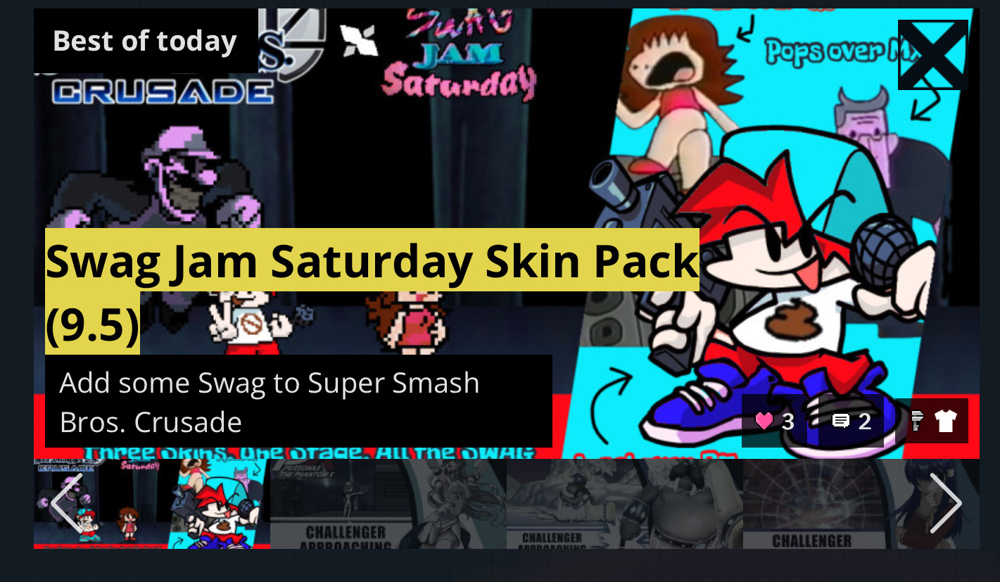 Swag Jam Saturday Skin Pack (9.5/9.6) Mod for Super Smash Bros. Crusade ...
