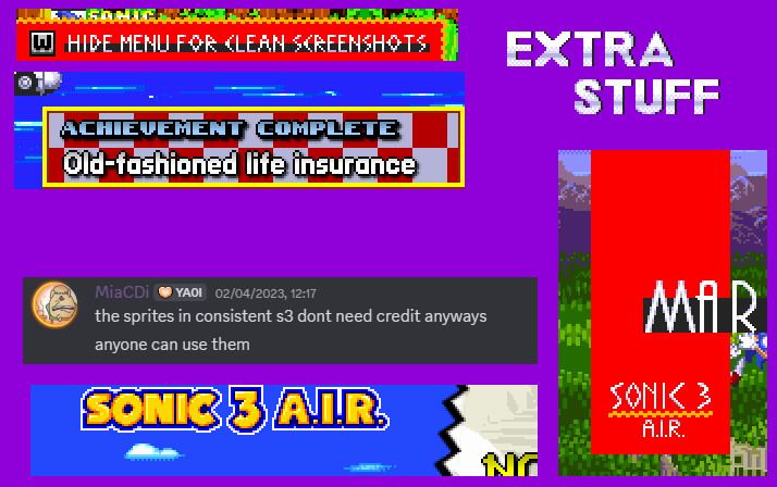 Rafa's S1F & S2A Inspired Pause Menu Mod for Sonic 3 A.I.R. | S3AIR Mods