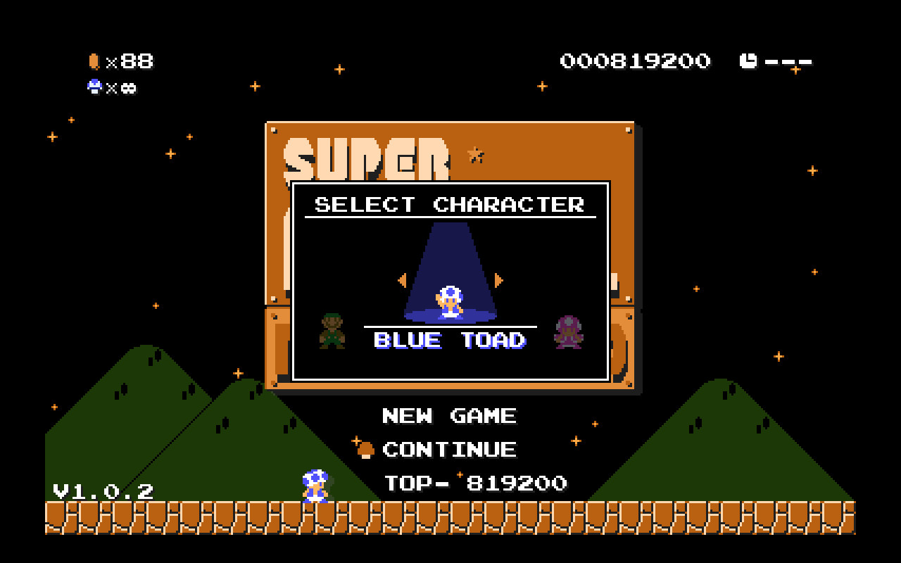 Blue Toad Mod for Super Mario Bros. Remastered [Unofficial] | SMB1R Mods