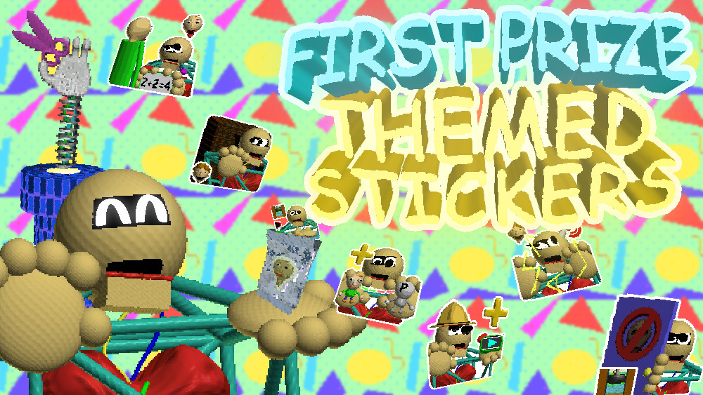 First Prize Themed Stickers [0.14.X] Mod for Baldi's Basics | Baldi Mods