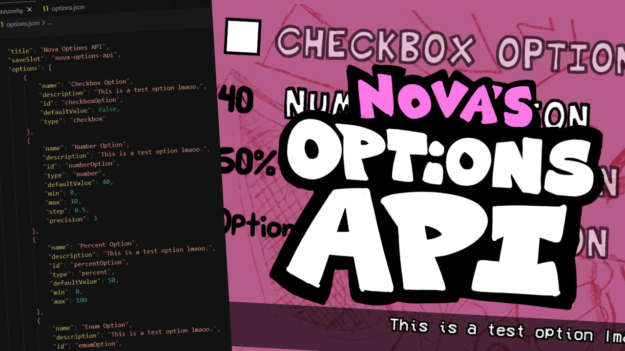 Nova's Options API [For V-Slice/Base Game] Mod for Friday Night Funkin ...