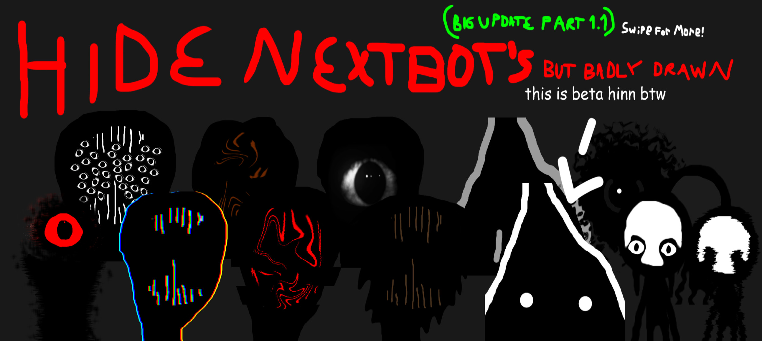 HIDE Nextbot's But They Are Badly Drawn Mod for Garry's Mod | GMod Mods