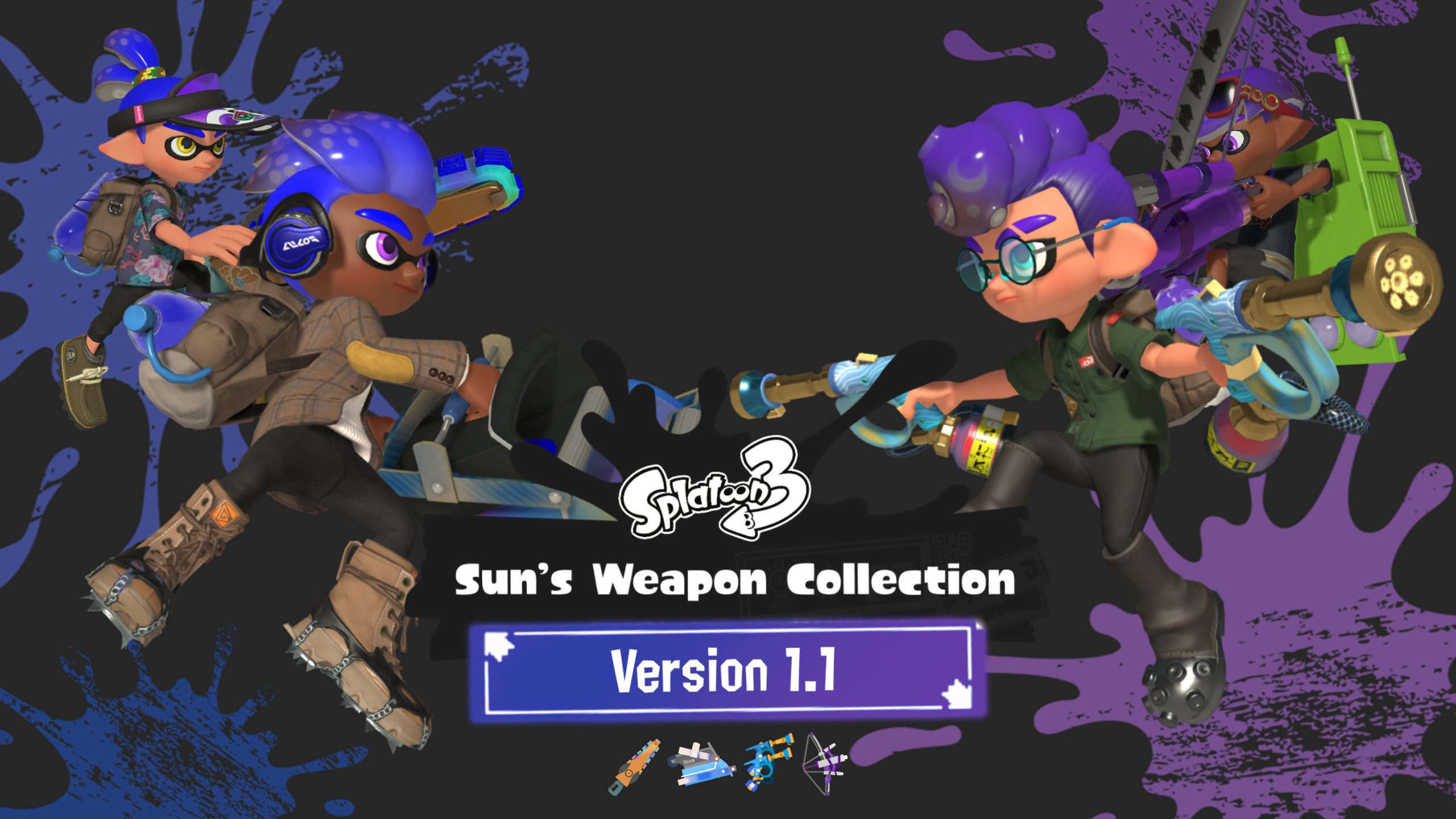 Sun’s Weapon Collection 1+2 Mod for Splatoon 3 | Splatoon 3 Mods