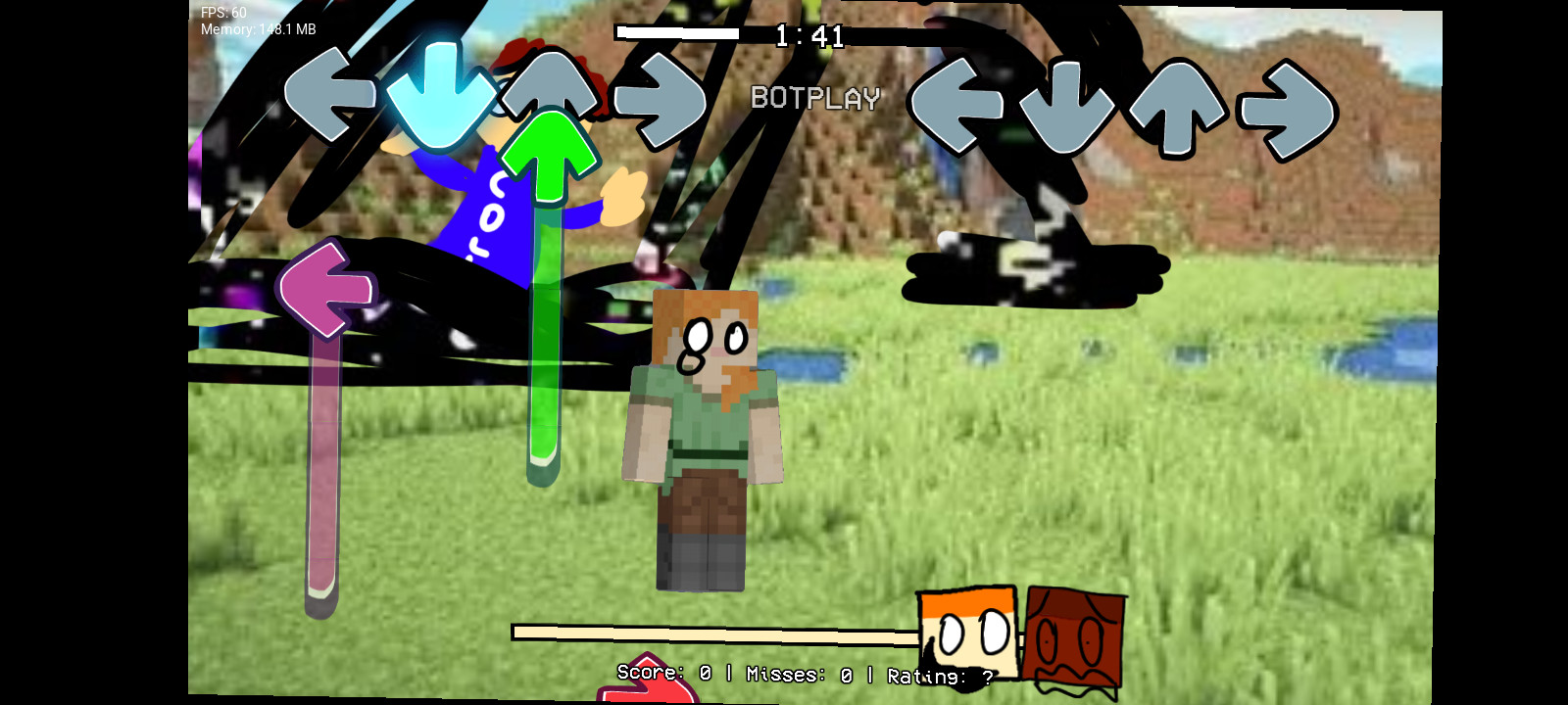 CORRUPTED MINECRAFT HUMAN Mod for Friday Night Funkin' | FNF Mods
