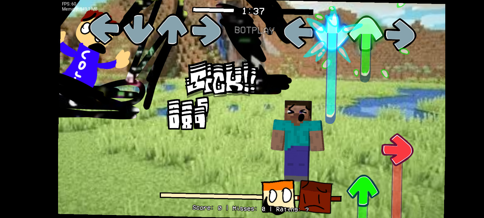 CORRUPTED MINECRAFT HUMAN Mod for Friday Night Funkin' | FNF Mods