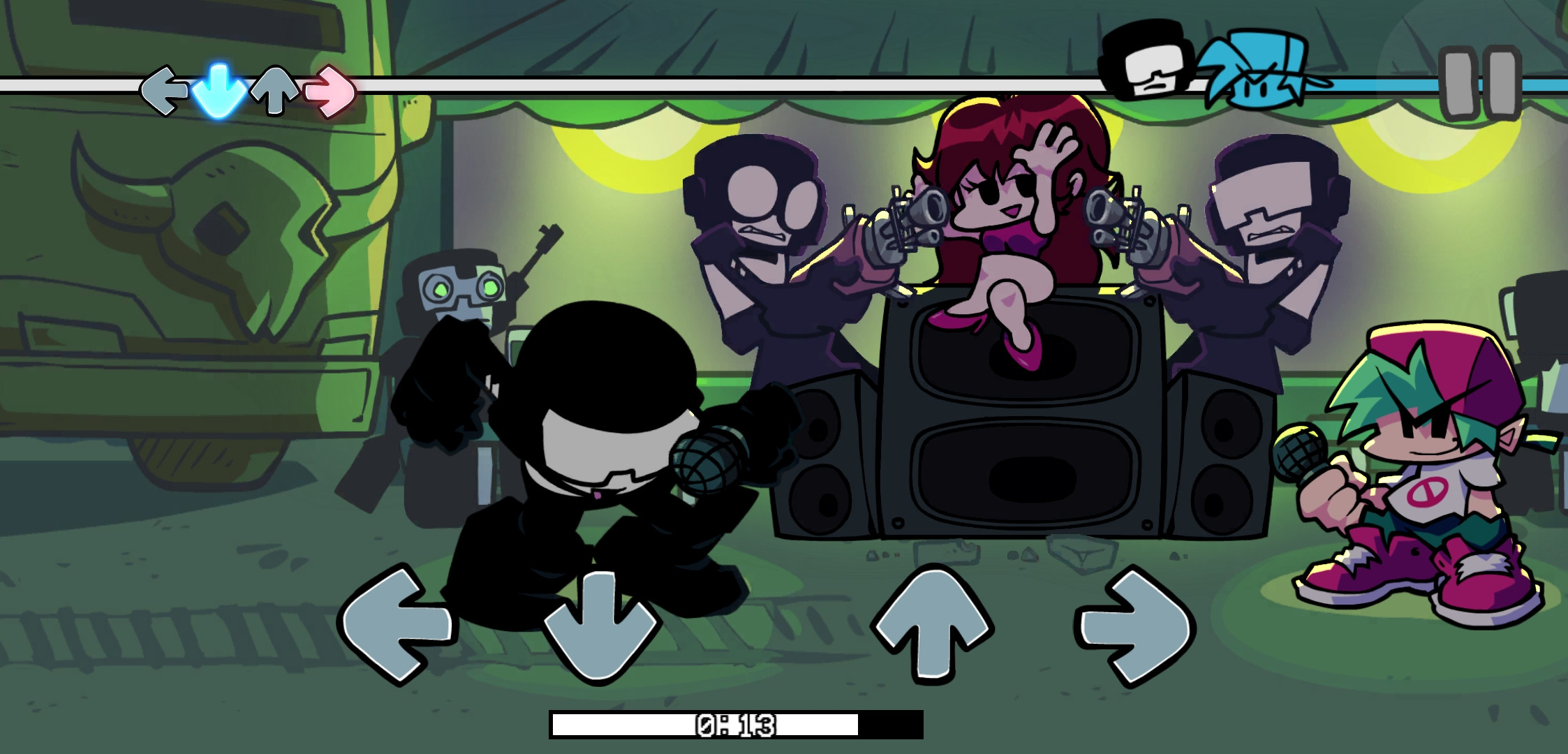 Long Health Bar In V-Slice Mod for Friday Night Funkin' | FNF Mods