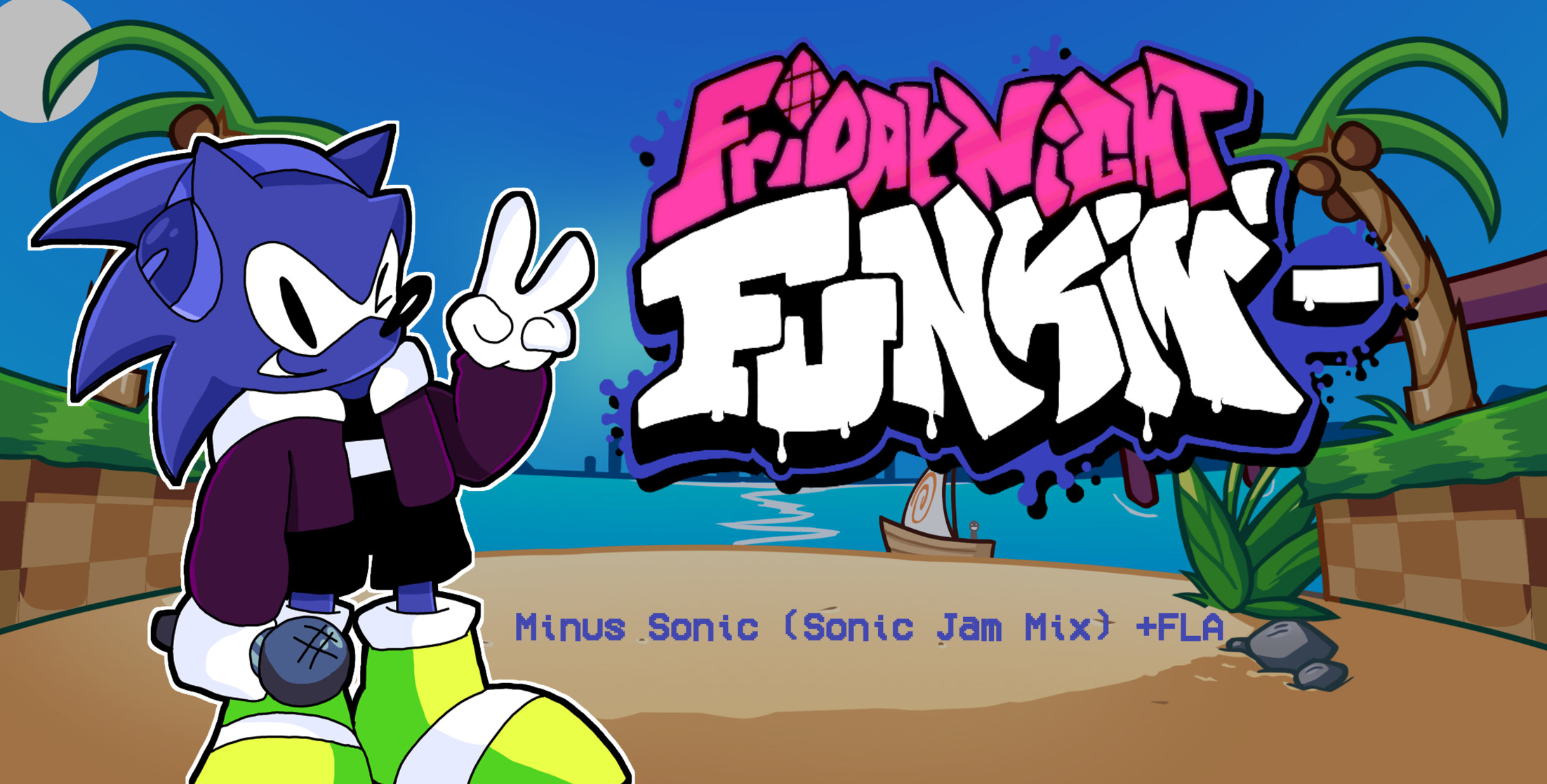 Minus Sonic (Sonic Jam Mix) + FLA Mod for Friday Night Funkin' | FNF Mods