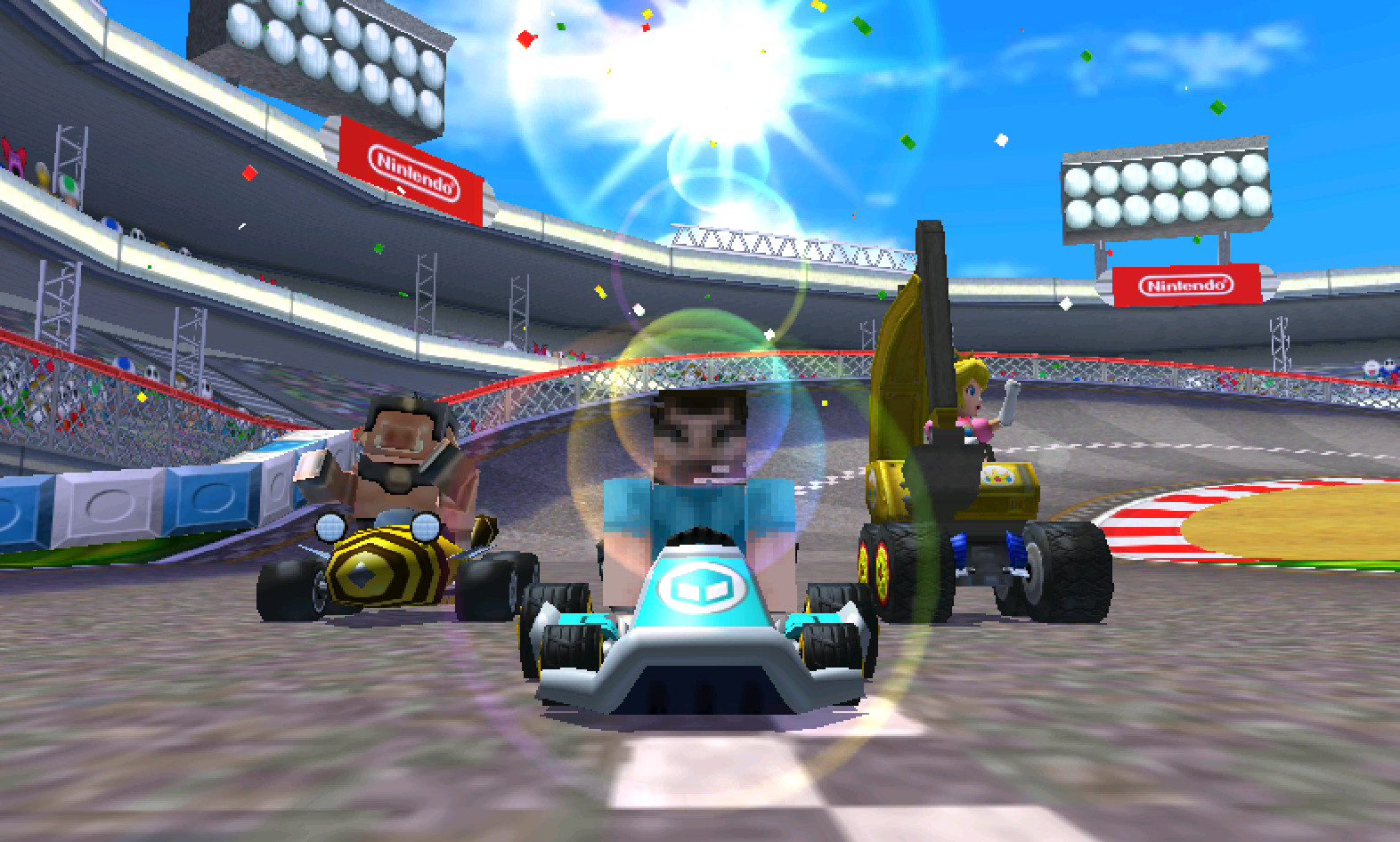 Jack Black as Steve (A Minecraft Movie) Mod for Mario Kart 7 | MK7 Mods