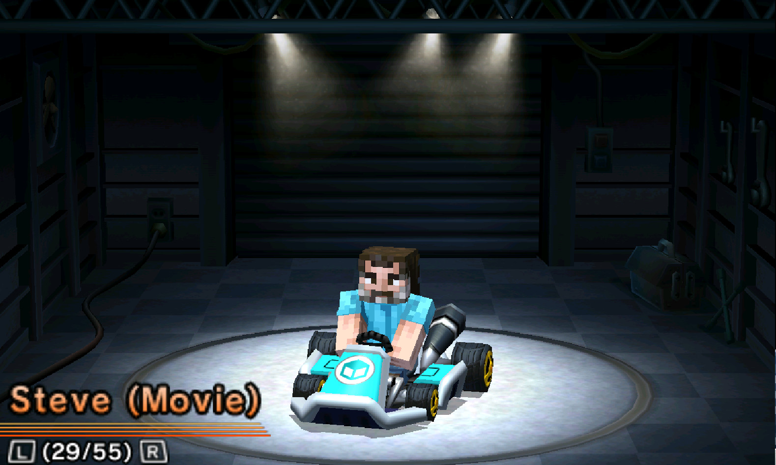 Jack Black as Steve (A Minecraft Movie) Mod for Mario Kart 7 | MK7 Mods