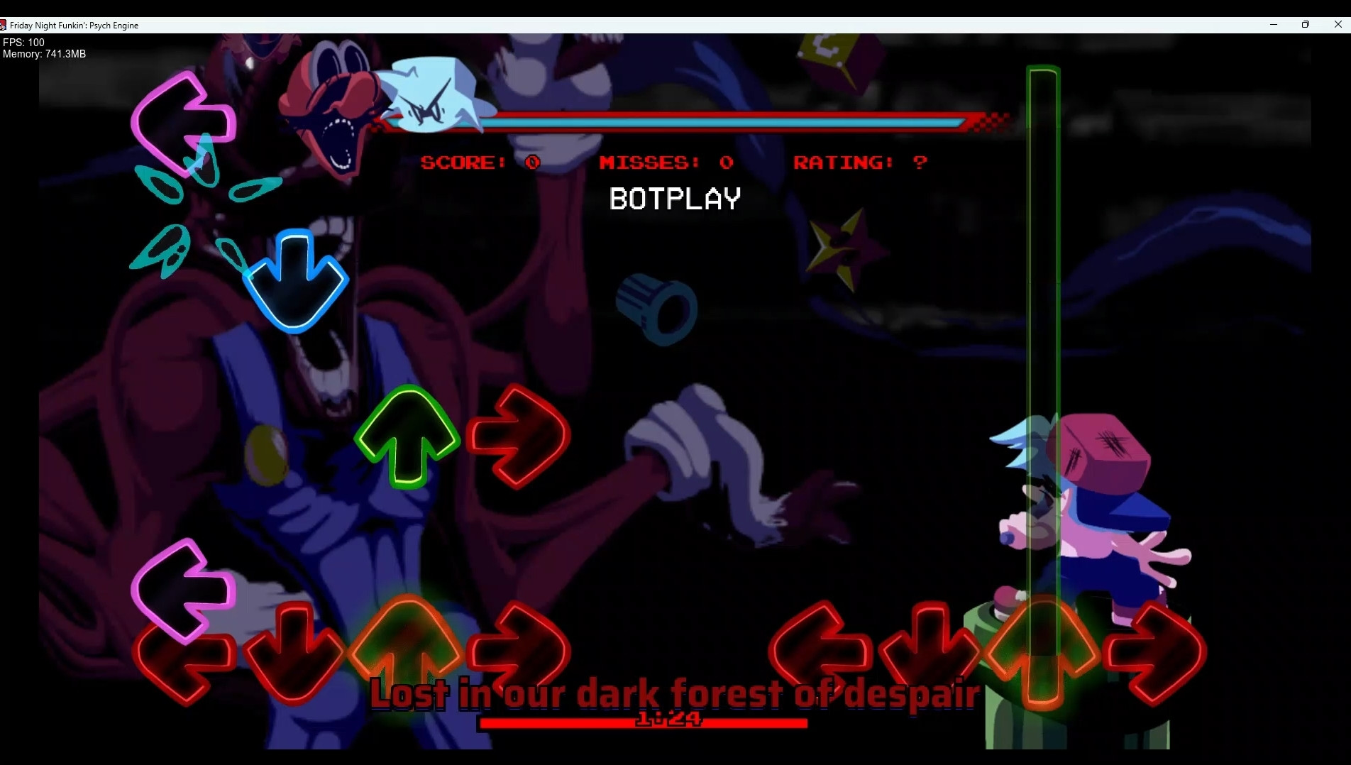 ALL-STARS with lyrics! Mod for Friday Night Funkin' | FNF Mods