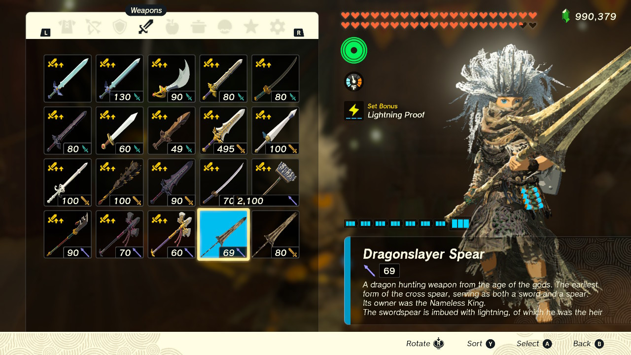 Nameless King´s Weapons Mod for The Legend of Zelda: Tears of the ...