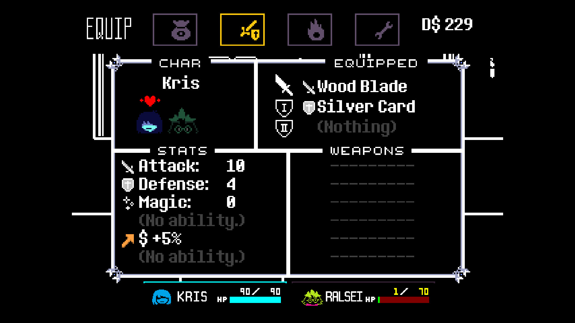 Chapter 1 but you have the Silver Card(+ Trefoil) Mod for Deltarune ...