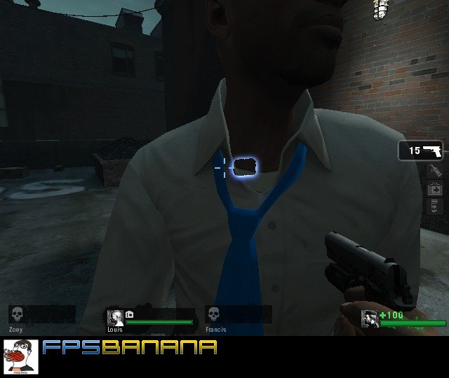 Louis' Ballin blue tie Mod for Left 4 Dead | L4D Mods