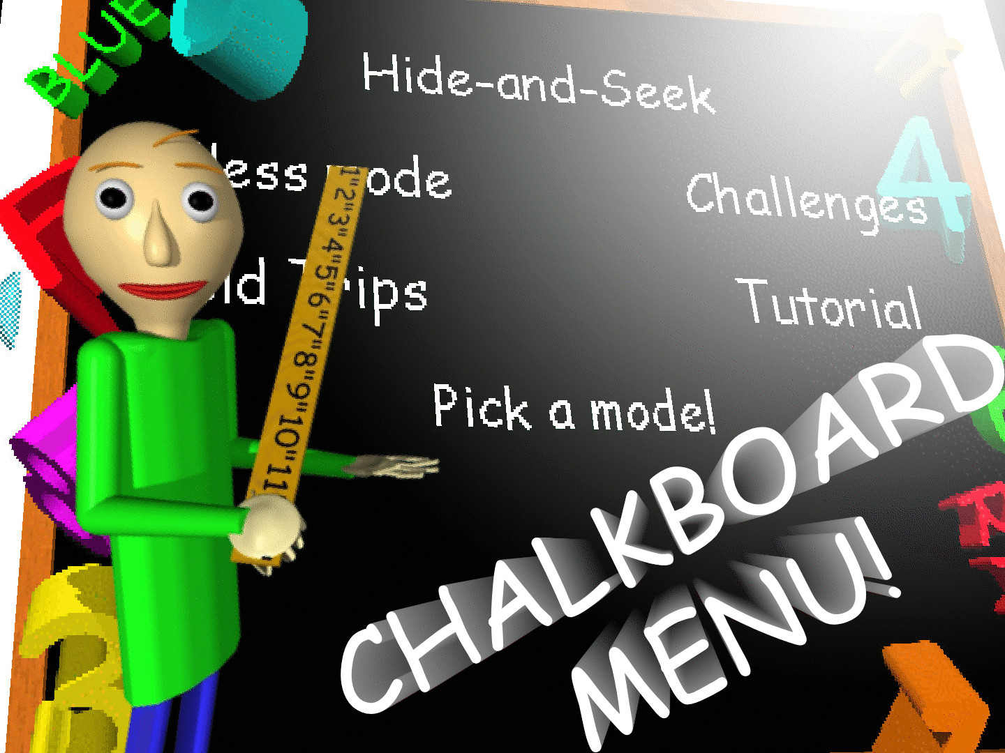 (0.14.X) Chalkboard Background For Mode Select Mod for Baldi's Basics ...