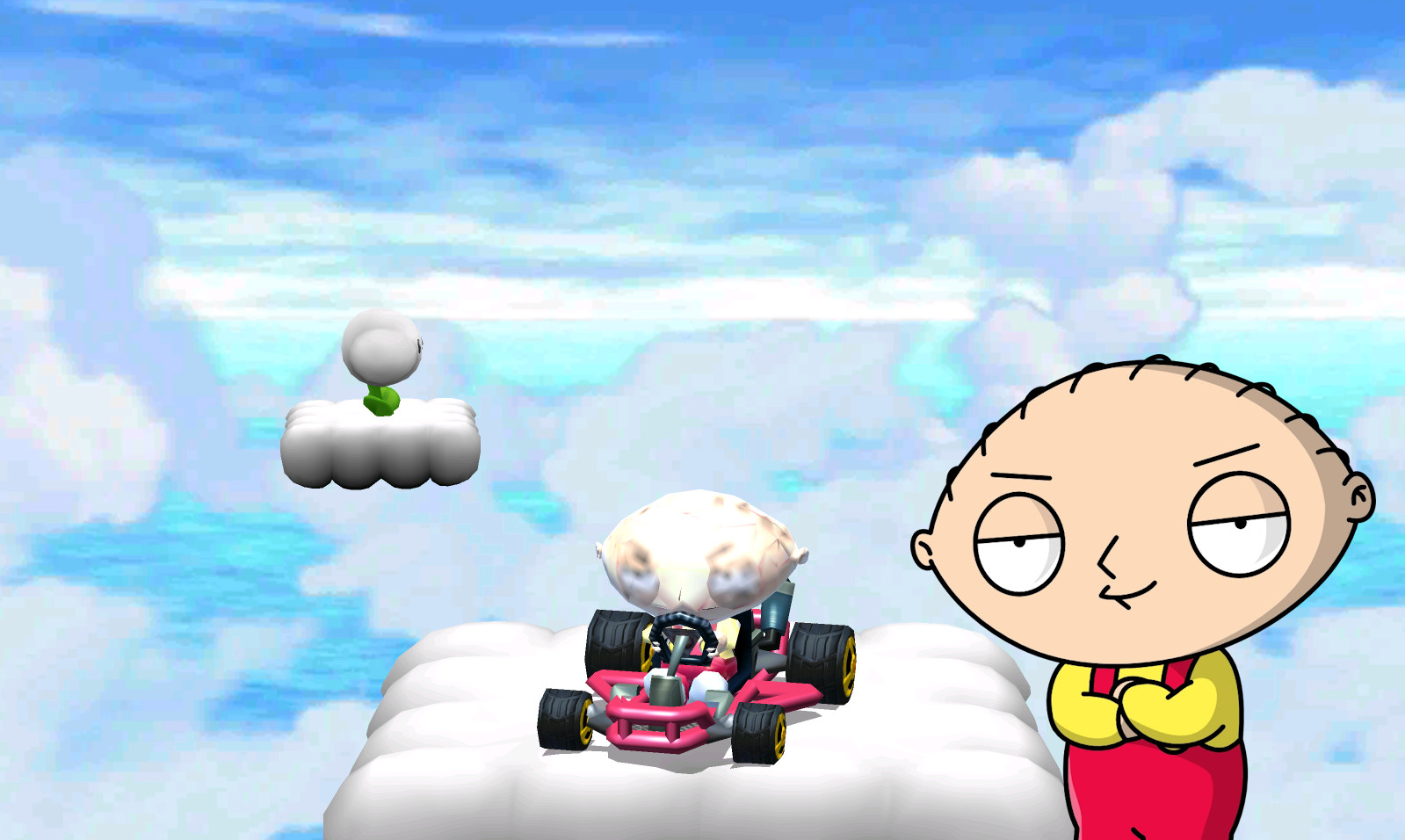 [SENSITIVE CONTENT] Stewie Griffin Mod for Mario Kart 7 | MK7 Mods
