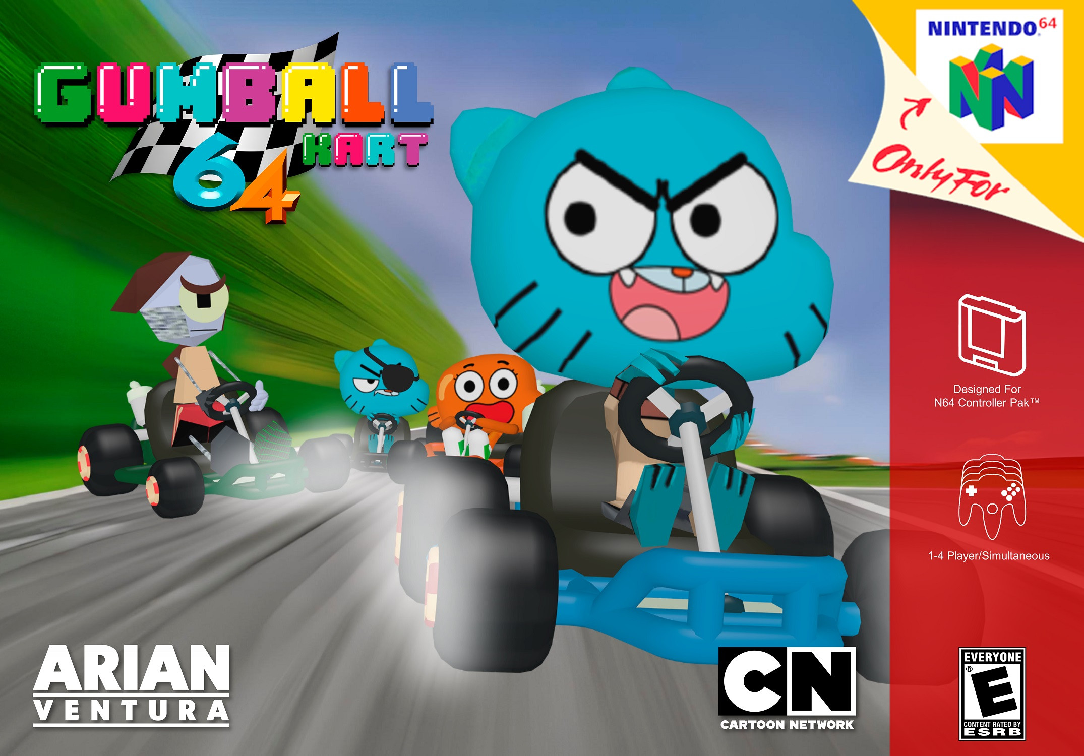 Gumball Kart 64 Mod for Mario Kart 64 | MK64 Mods