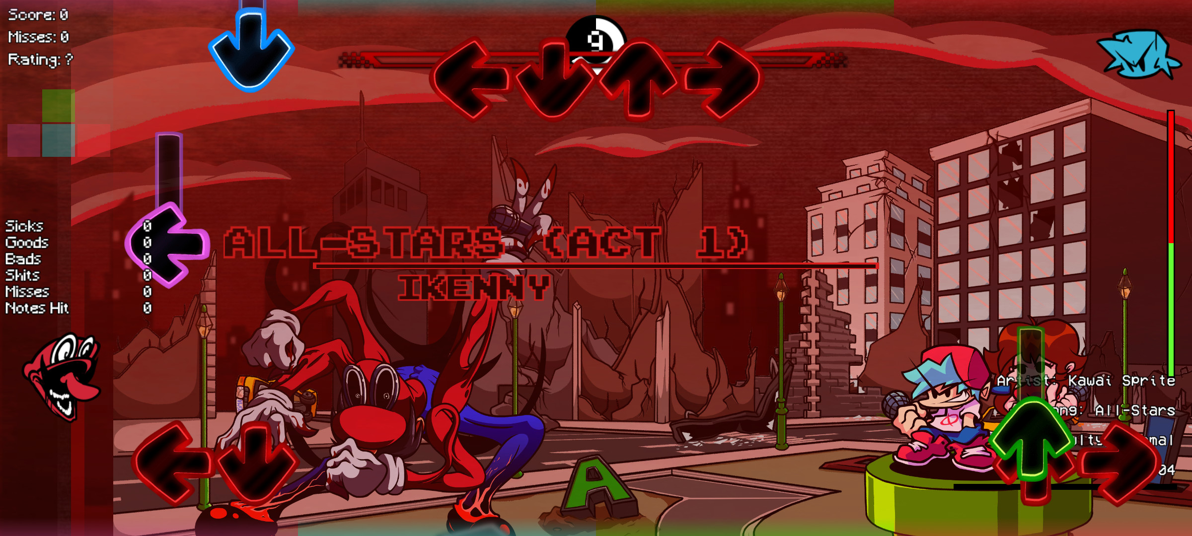 All stars 0.8.0 port Mod for Friday Night Funkin' | FNF Mods