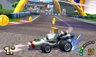 Minecraft Playermodels with sharp limbs Mod for Mario Kart 7 | MK7 Mods