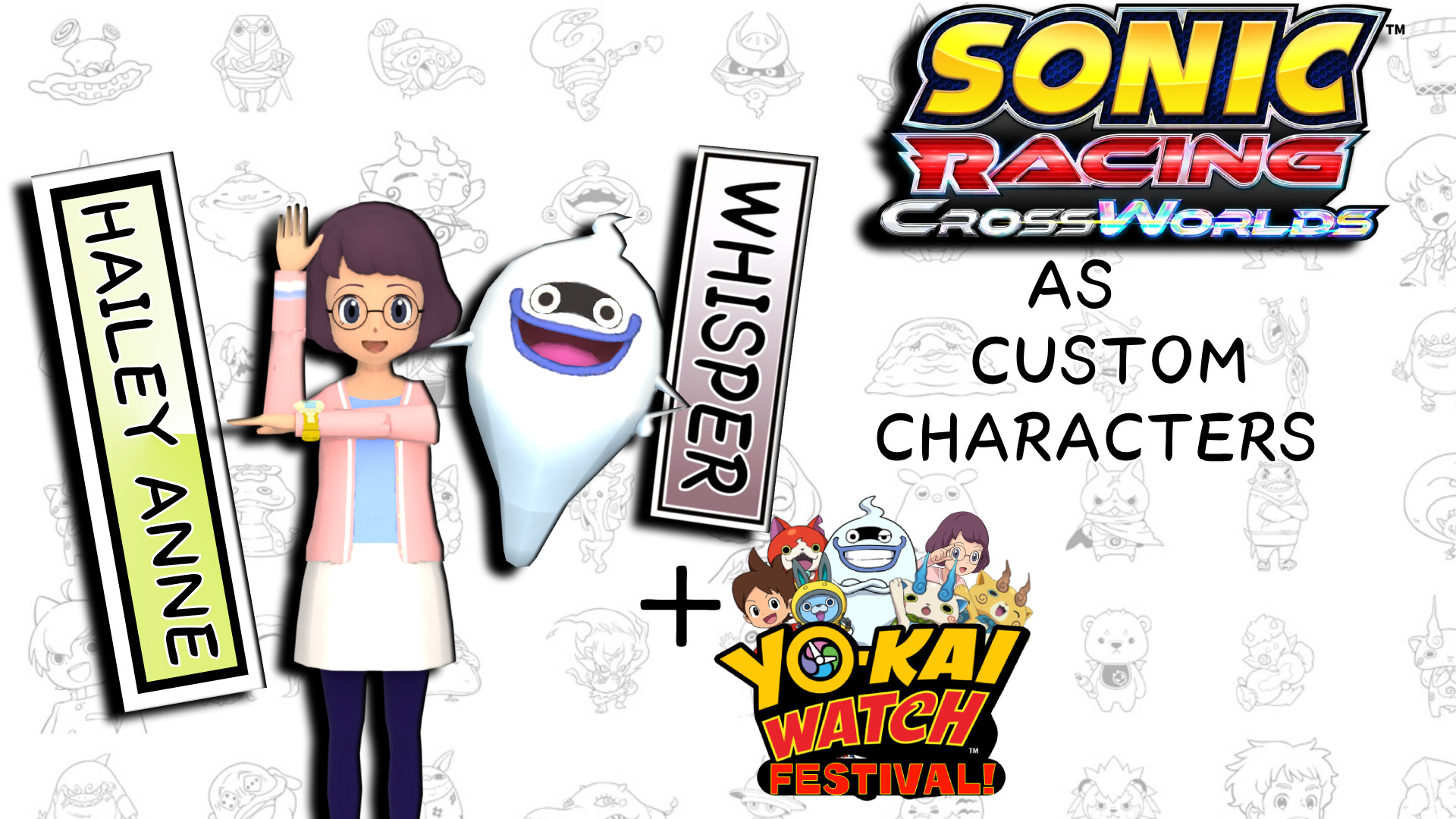 Hailey Anne & Whisper + THE YO-KAI WATCH FESTIVAL Mod for Sonic Racing ...