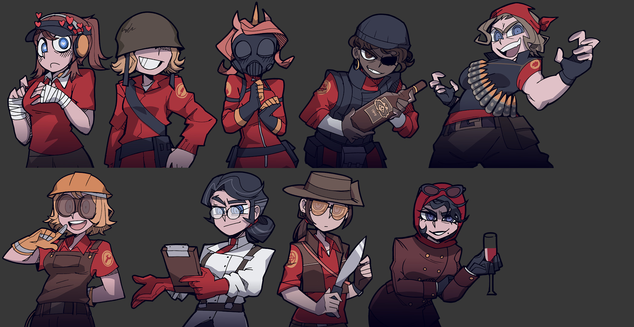 Helltaker HUD Portraits - Declassified Mod for Team Fortress 2 | TF2 Mods