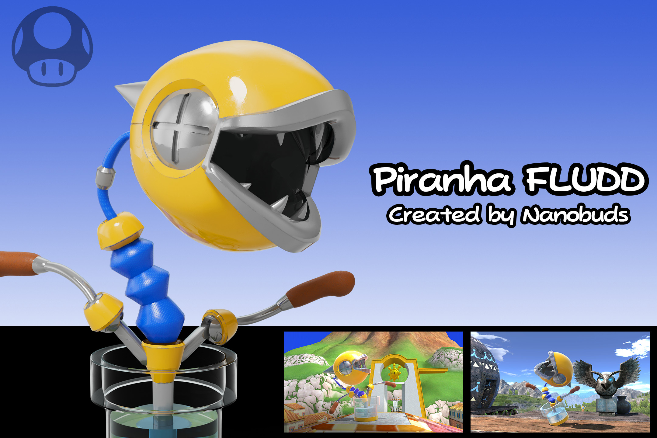 Piranha FLUDD Mod for Super Smash Bros. Ultimate | SSBU Mods