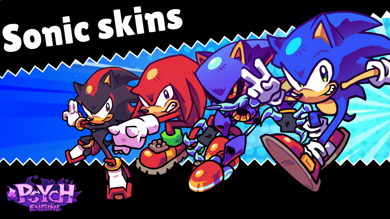 sonic skins for Psych Engine Mod for Friday Night Funkin' | FNF Mods