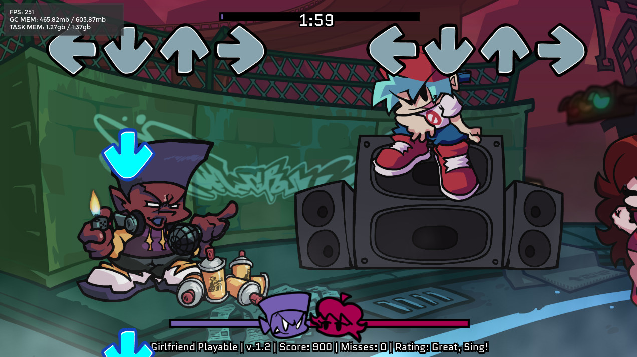 GF Playable (Pslice Engine)! Mod for Friday Night Funkin' | FNF Mods