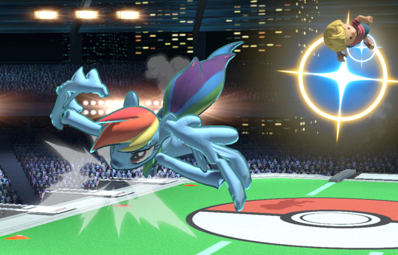 Rainbow Dash over Falco (slot 02) Mod for Super Smash Bros. Ultimate ...
