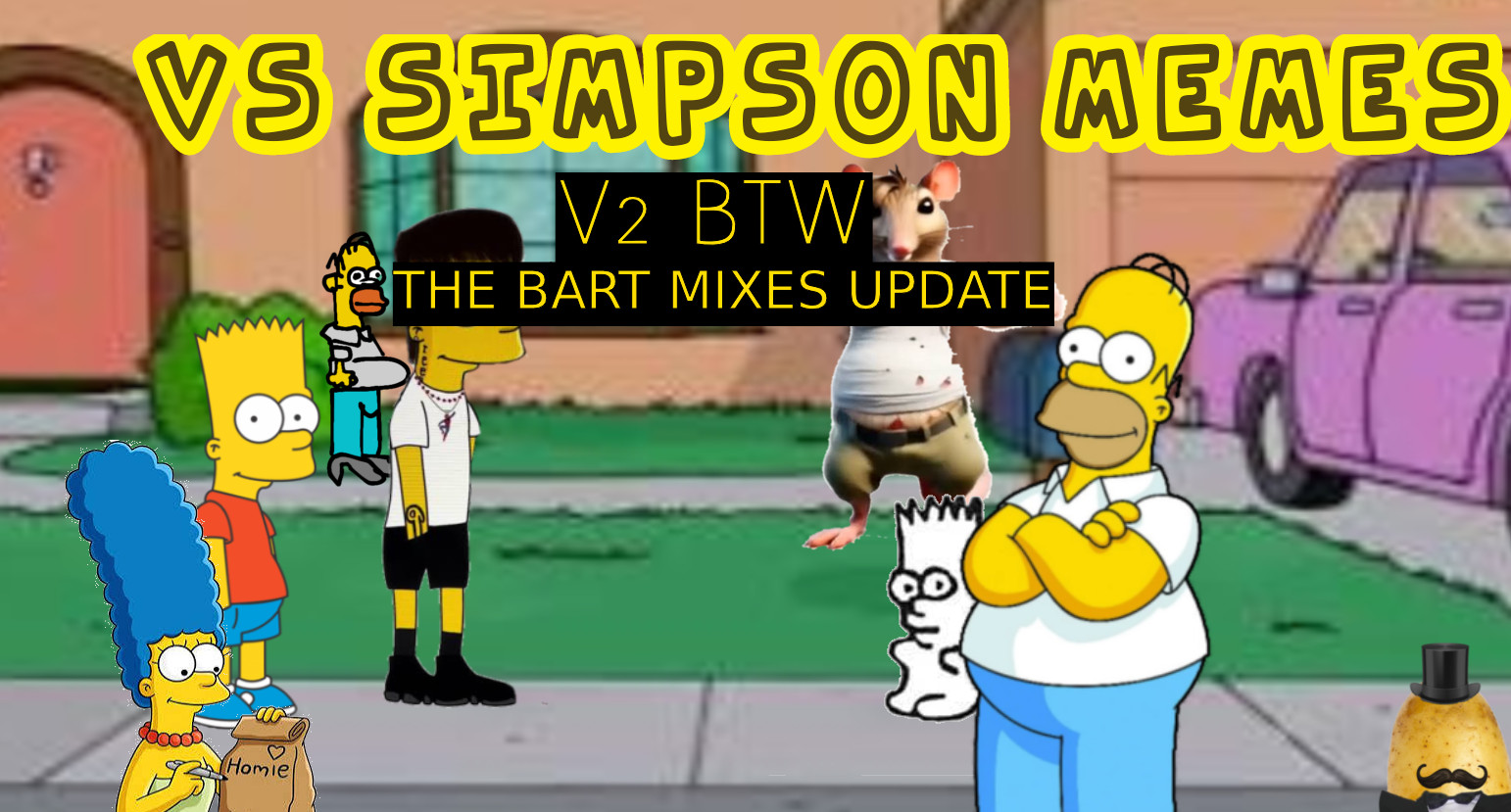 Vs Simpsons Memes (V2 BART MIXES UPDATE) Mod for Friday Night Funkin ...