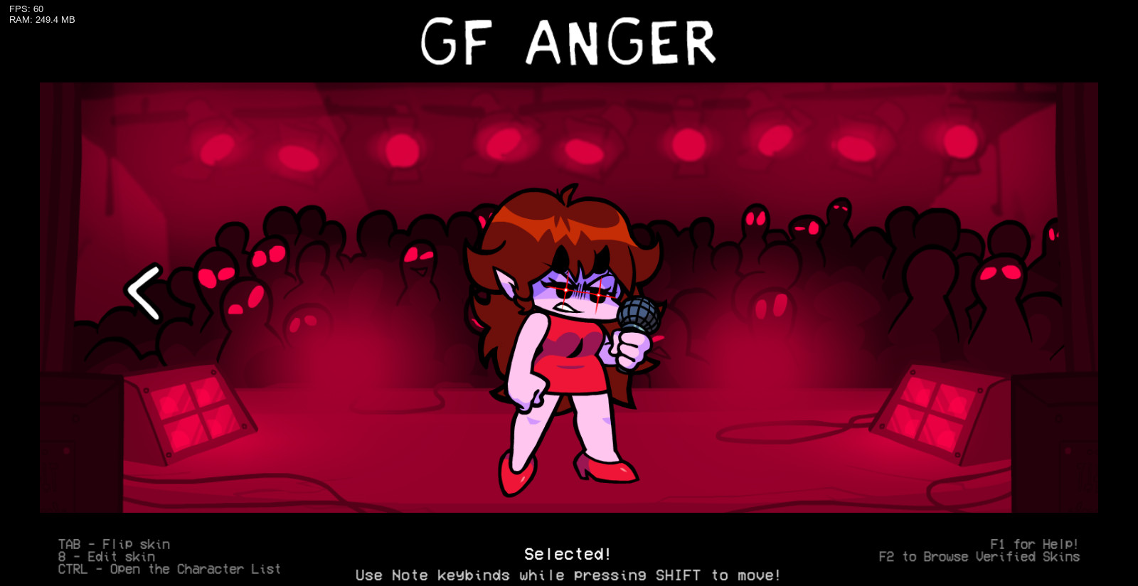 GF Anger Skin Psych Online Mod for Friday Night Funkin' | FNF Mods