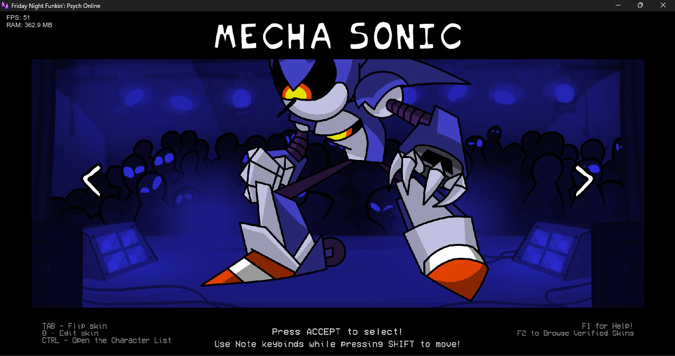 Mecha sonic Skin Pack Psych Online Mod for Friday Night Funkin' | FNF Mods