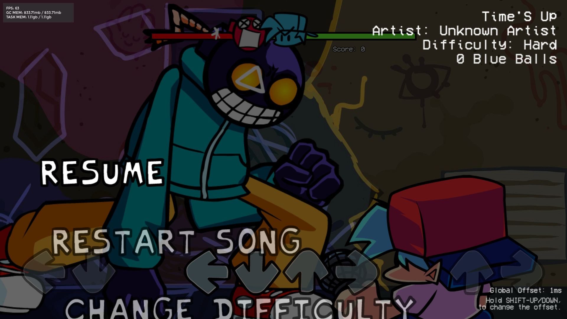 Time's Up BF V SLICE Mod for Friday Night Funkin' | FNF Mods