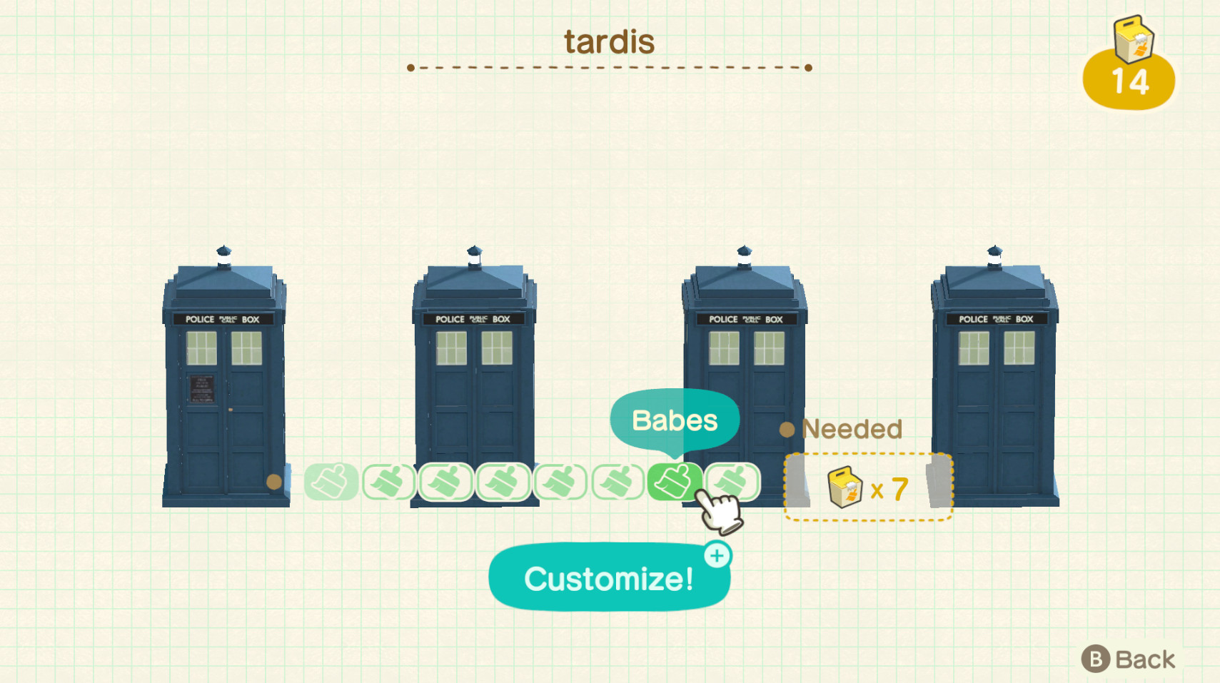 Tardis Diy Recipe Mod for Animal Crossing: New Horizons | ACNH Mods