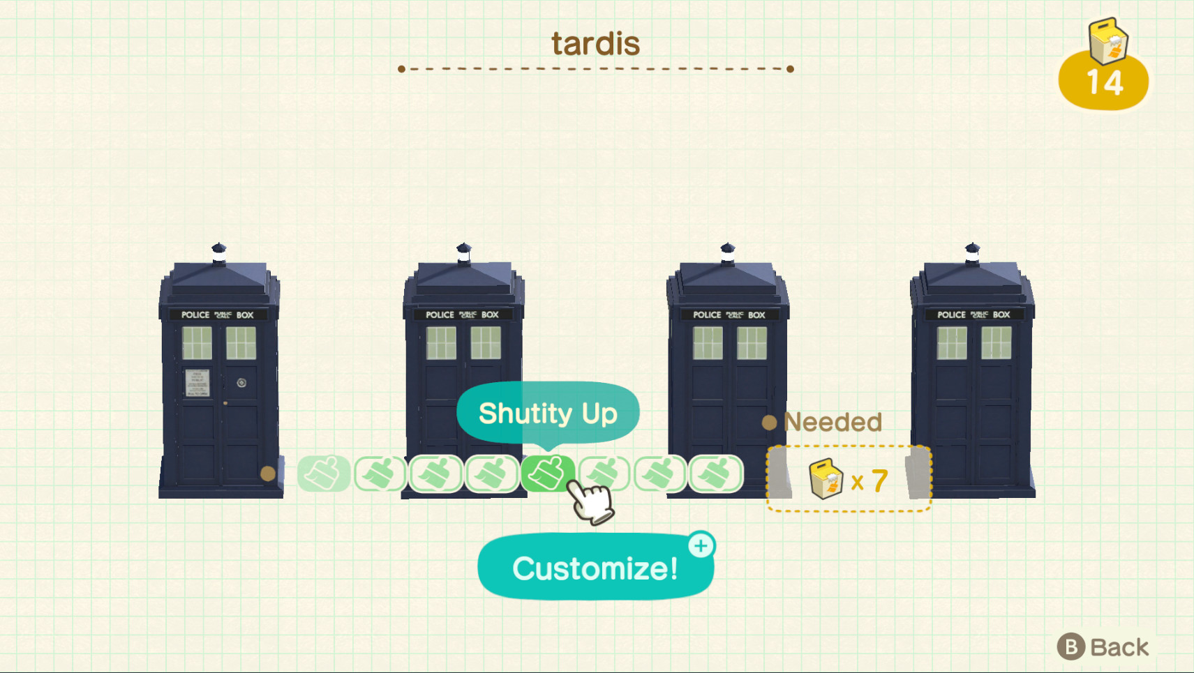 Tardis Diy Recipe Mod for Animal Crossing: New Horizons | ACNH Mods
