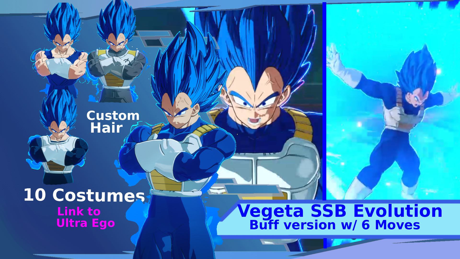 VEGETA SSBlue Evolution Buff- NEW SLOT - (6 MOVES) Mod for Dragon Ball ...