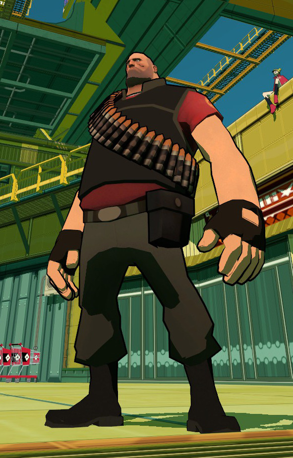 Heavy Weapons Guy (TF2) Mod for Bomb Rush Cyberfunk | BRC Mods