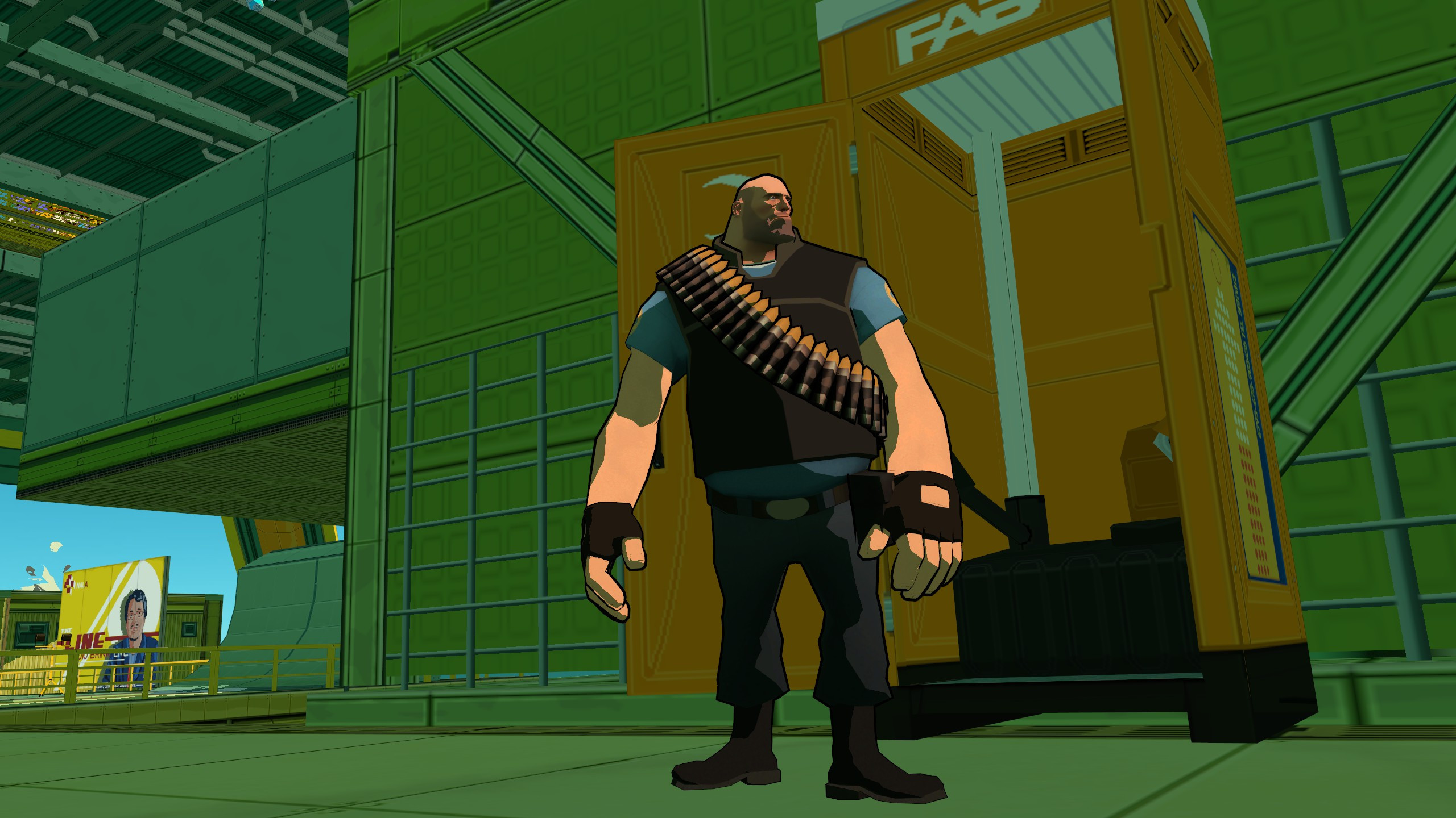 Heavy Weapons Guy (TF2) Mod for Bomb Rush Cyberfunk | BRC Mods