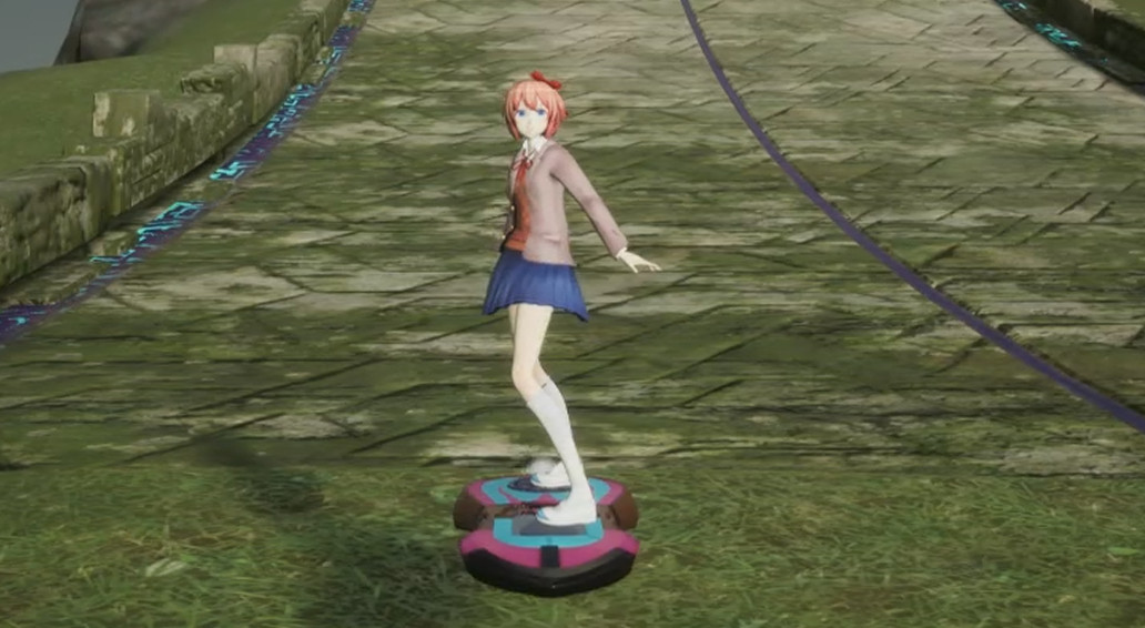 Sayori (DDLC) over Miku Mod for Sonic Racing: CrossWorlds | SR:CW Mods