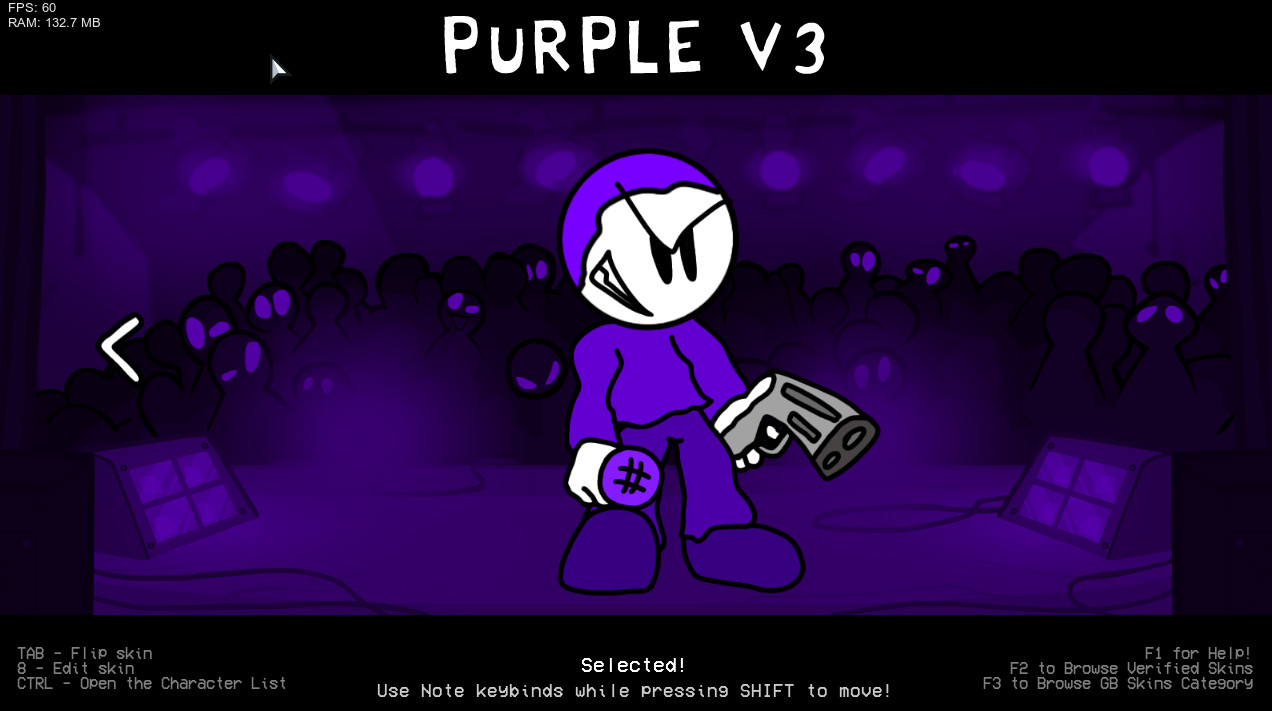 purple playable (PSYCH ONLINE) Mod for Friday Night Funkin' | FNF Mods
