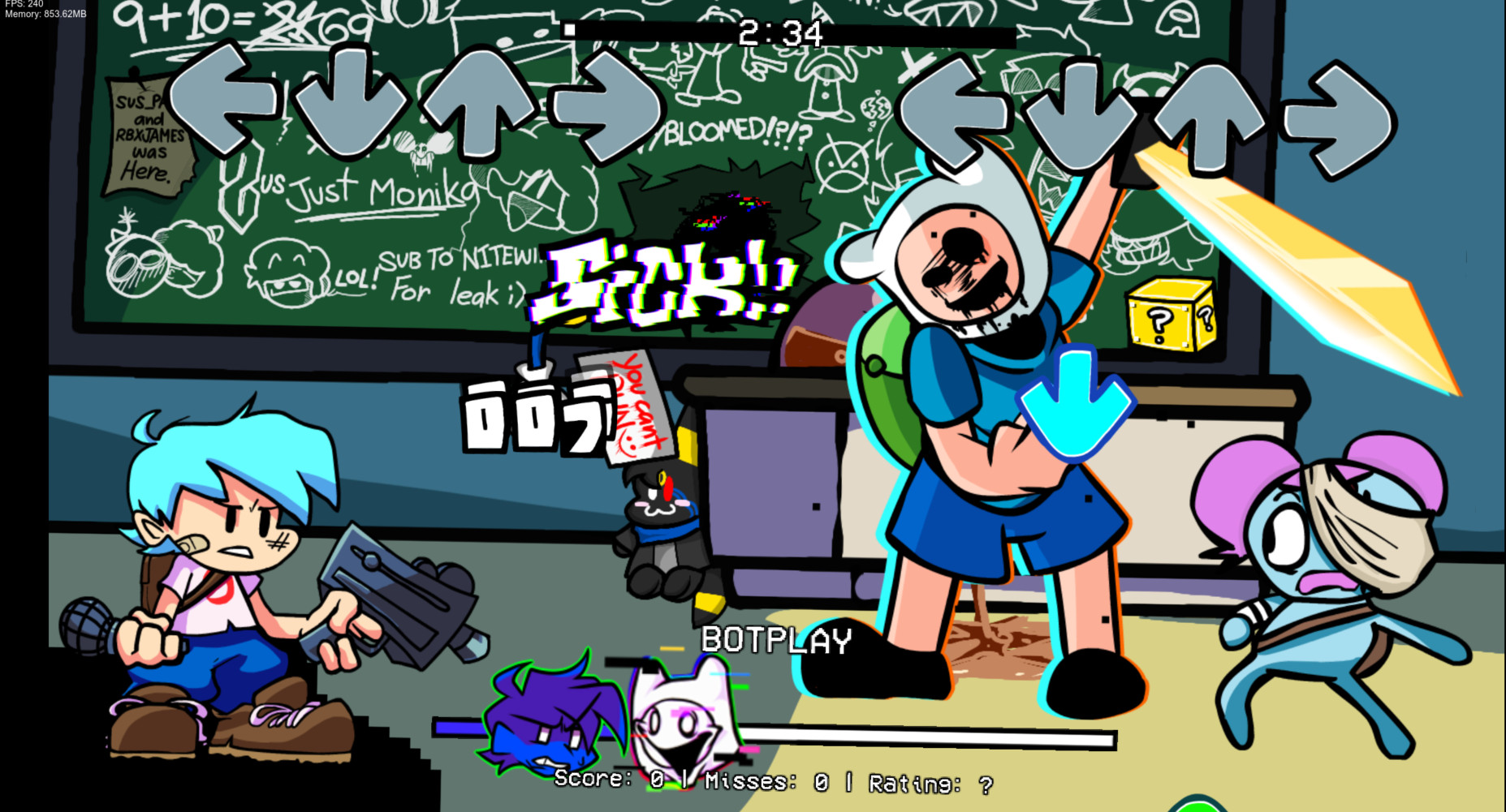 [SENSITIVE CONTENT] FNF Finn and Jake but YOU play as Finn and Jake Mod ...