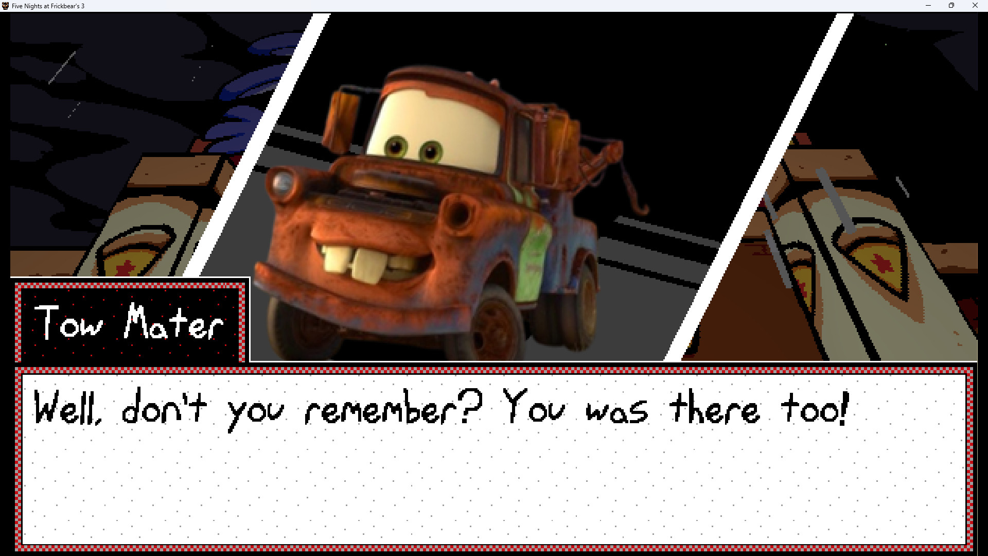 Tow Mater Night Guard Mod Mod for Five Nights at Frickbear's 3 | FB3 Mods