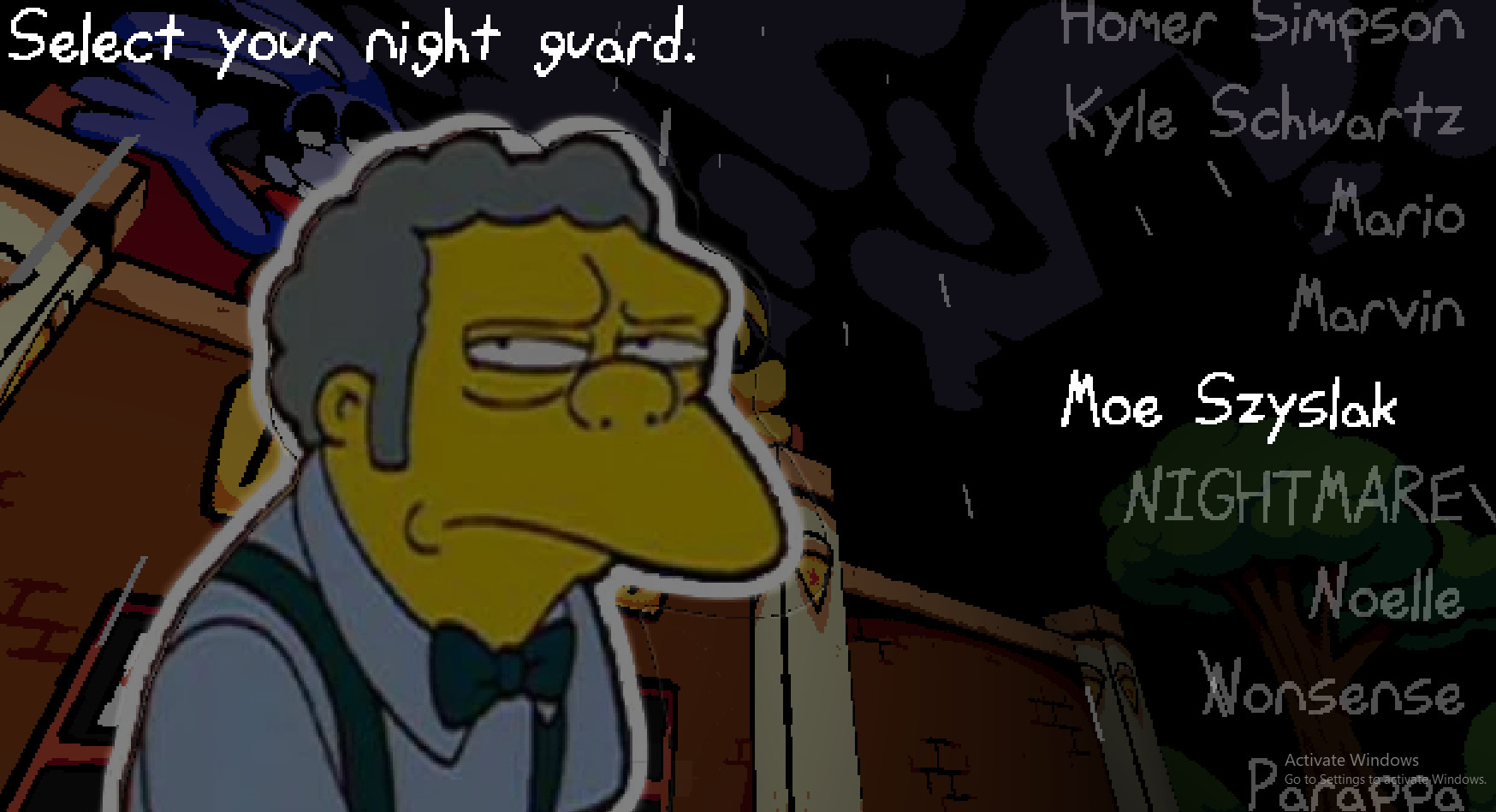 Moe Szyslak Mod for Five Nights at Frickbear's 3 | FB3 Mods