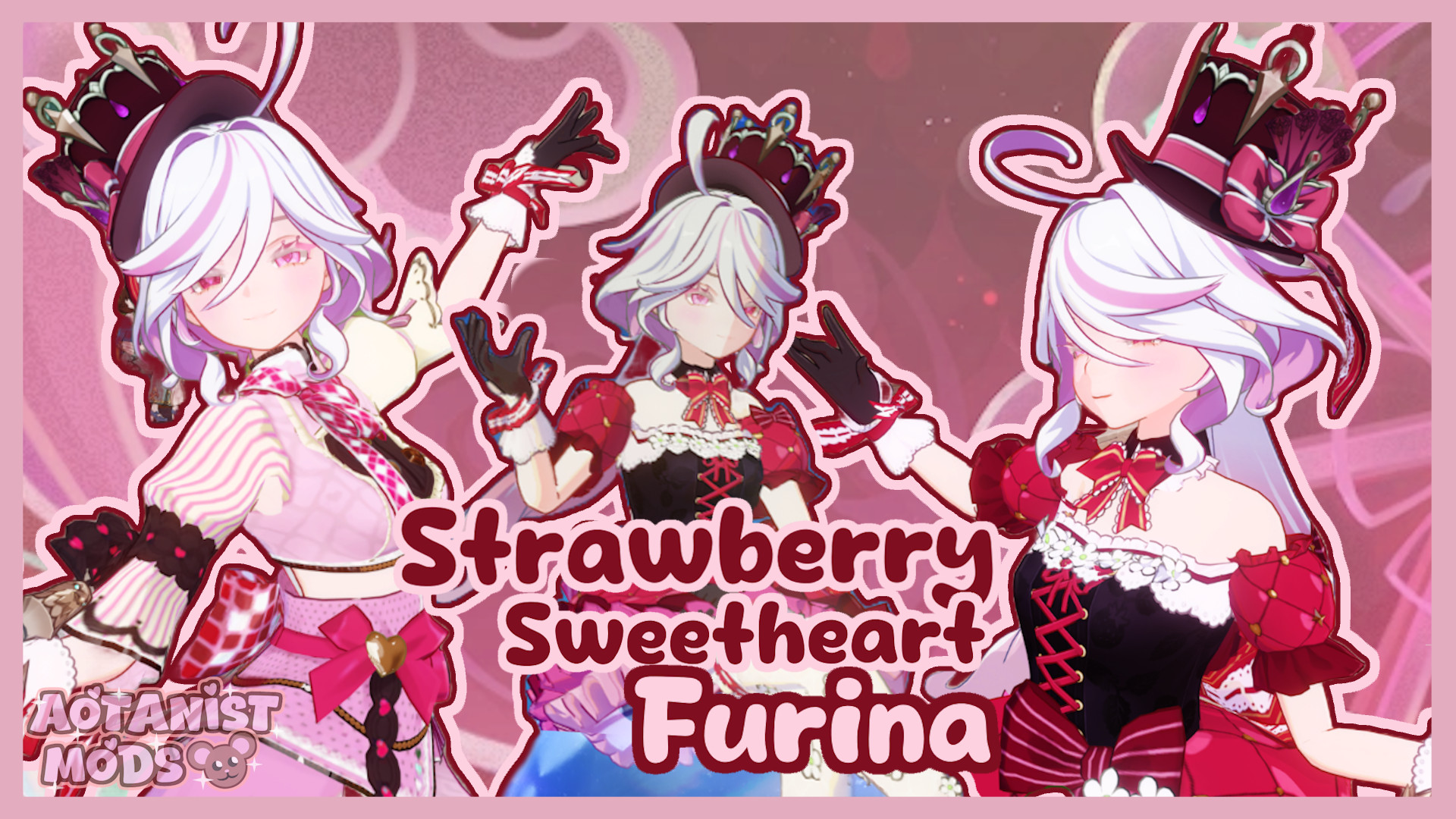 Strawberry Sweetheart Furina! (Pneumousia!) ⋆˚.༄ Mod for Genshin Impact ...